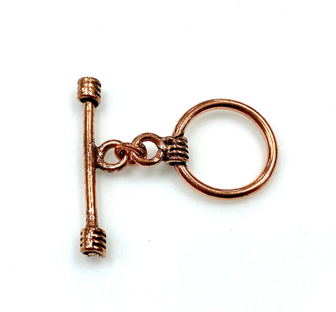 Copper Clasp, Genuine Copper Toggle Clasp, Solid Copper Handmade Clasp ...