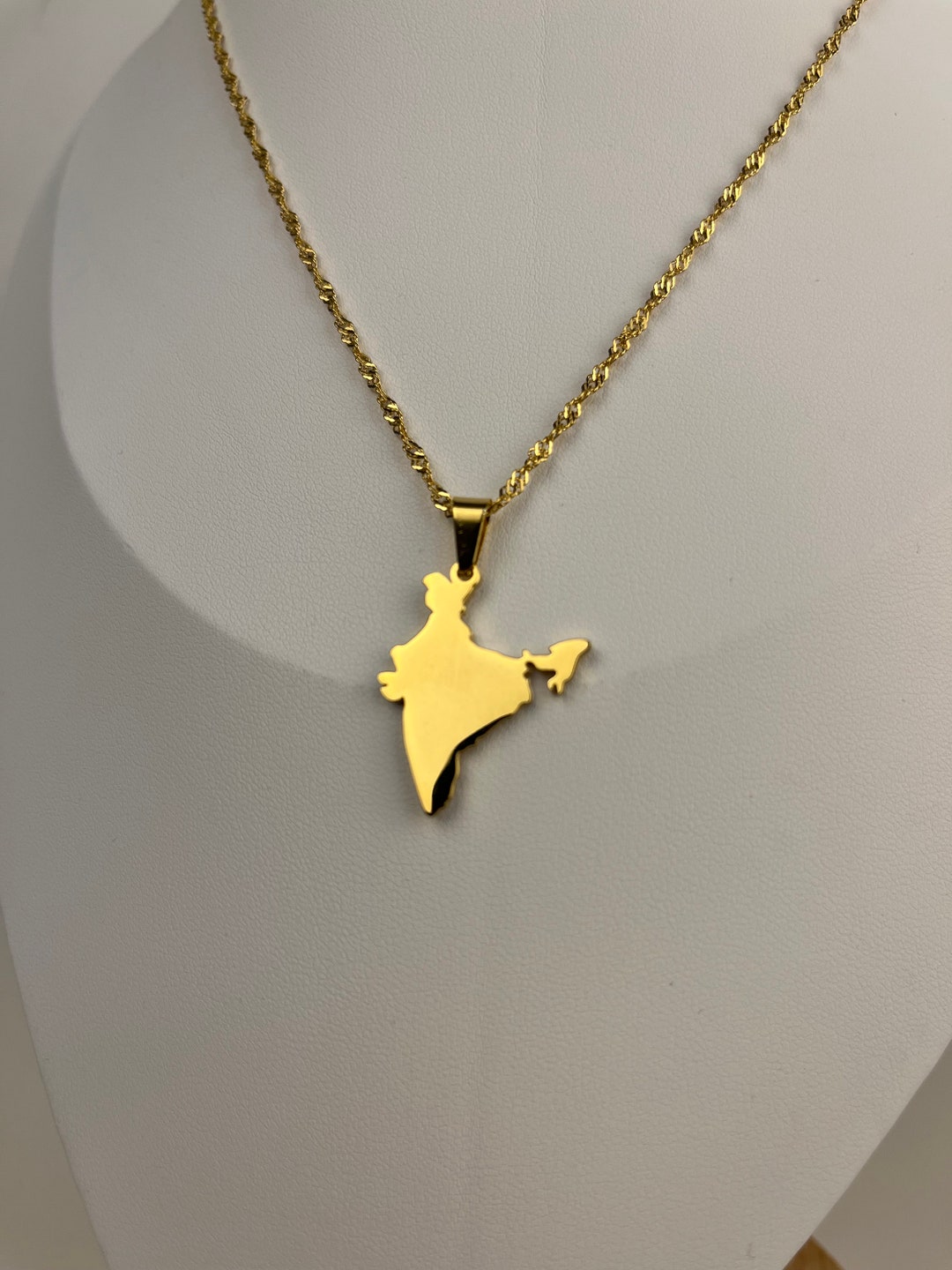 India Map Necklace - Etsy