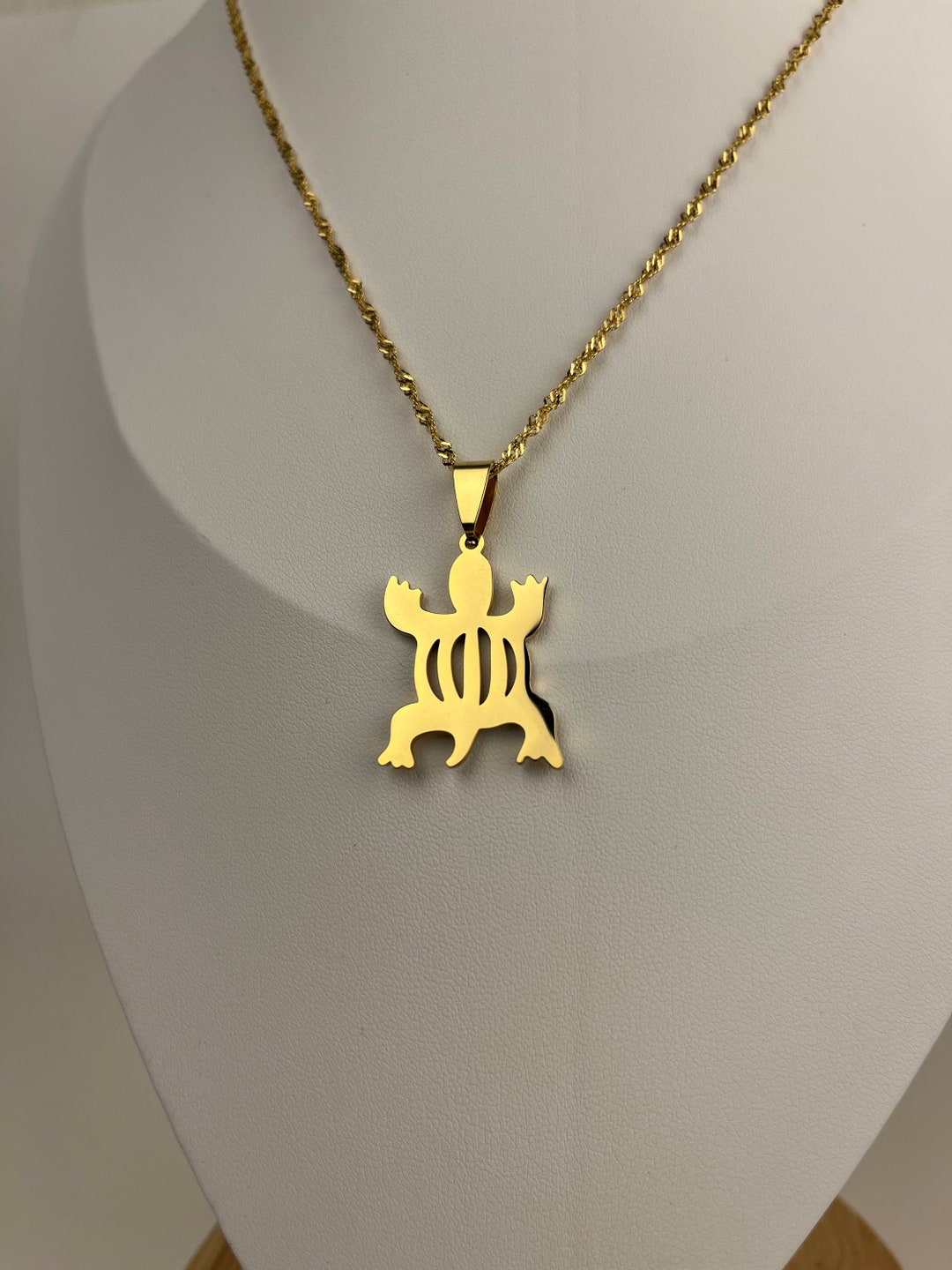 Denkyem Necklace - Ancient African Adinkra Symbol From the Akan People ...