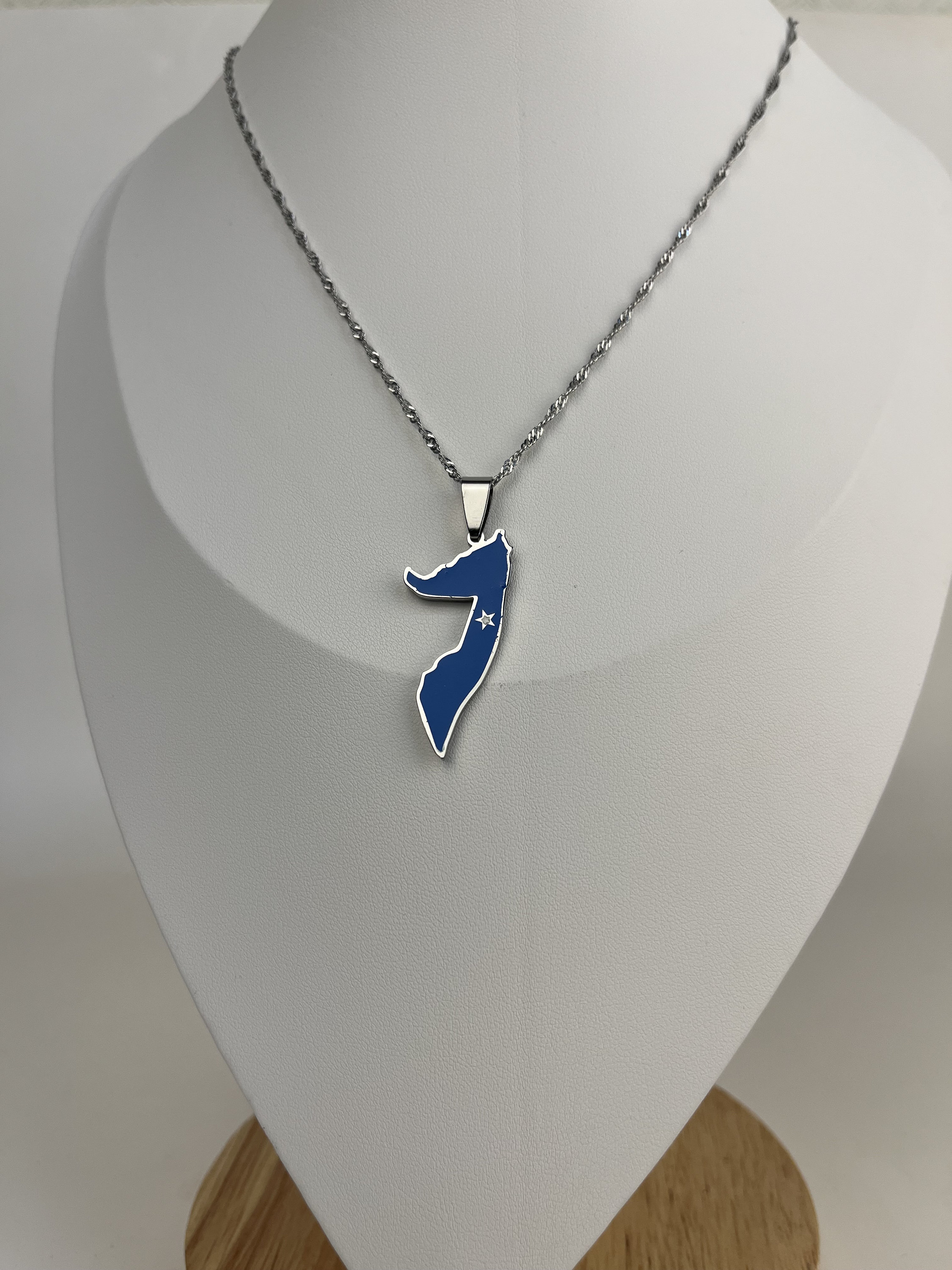 Somalia Map With Flag Necklace - Etsy
