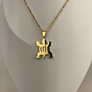 Denkyem Necklace Ancient African Adinkra Symbol From the Akan People of ...