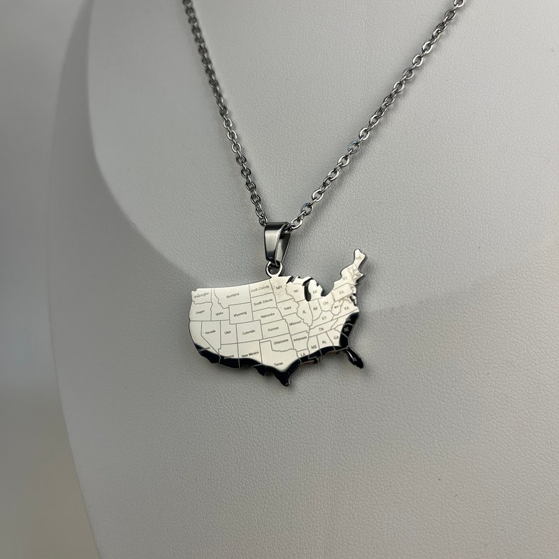 Map Necklace - Etsy