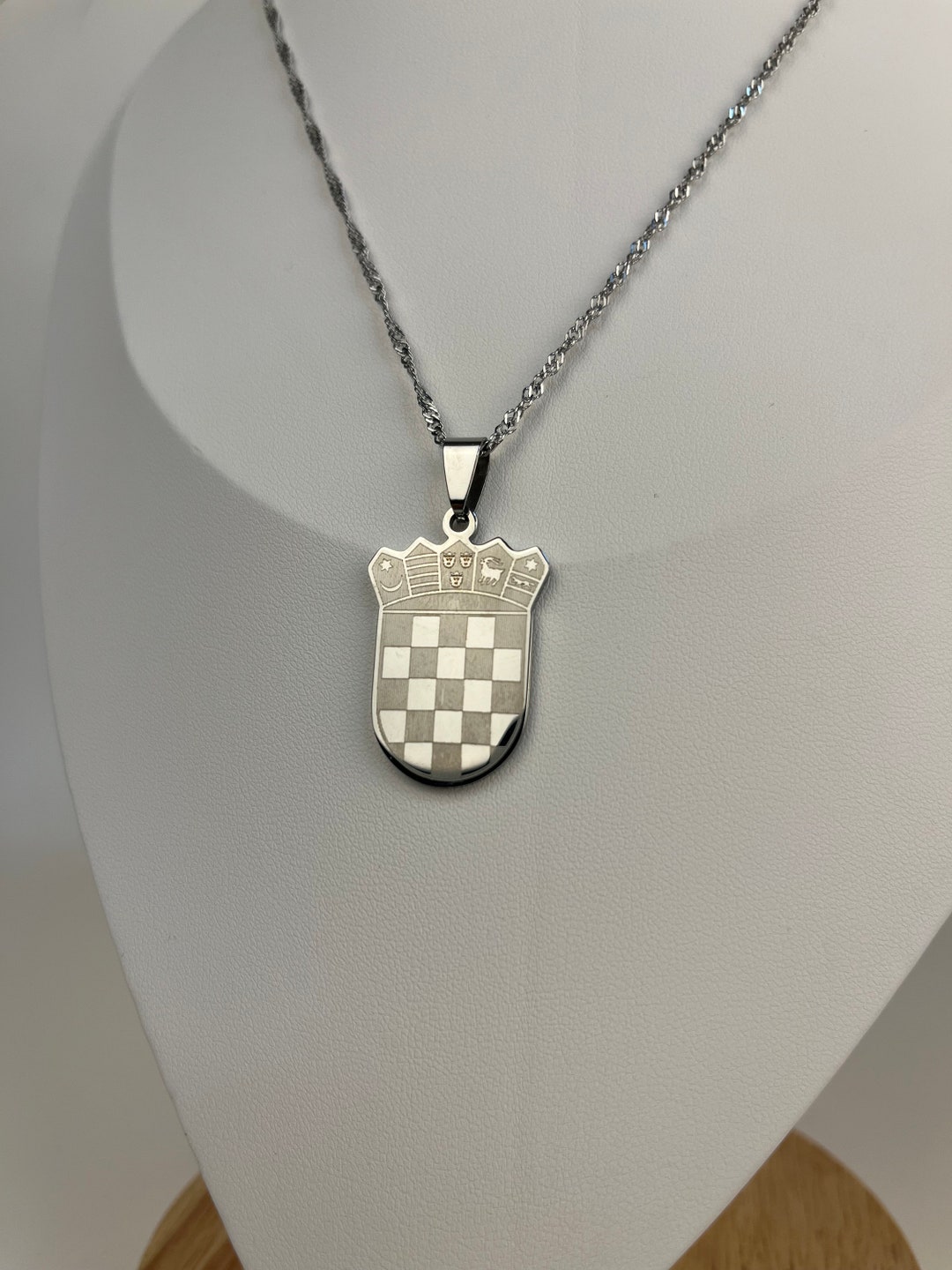 Croatia Coat of Arms Necklace - Medium Size Pendant of the Grb ...