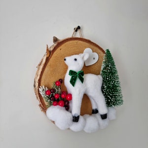 Mini rondin et plaque en bois artisanale décoré avec les personnages de ...