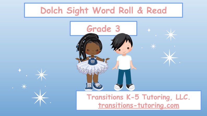 Dolch Sight Words Grade 3 - Etsy