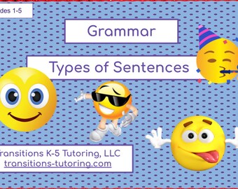 Types of Sentences - Etsy