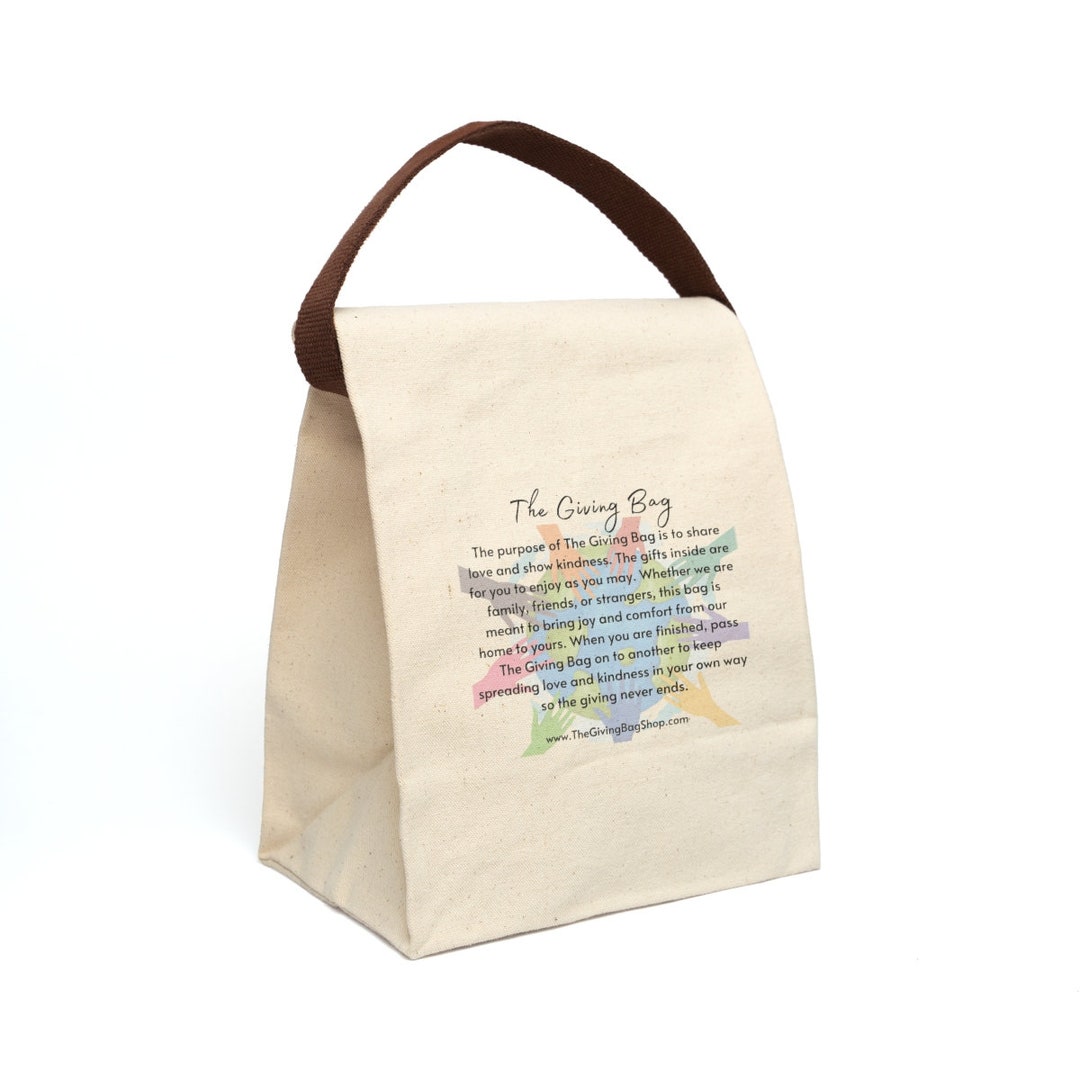 The Giving Bag All Hands Helping Hands Love Our World Canvas Lunch Bag ...