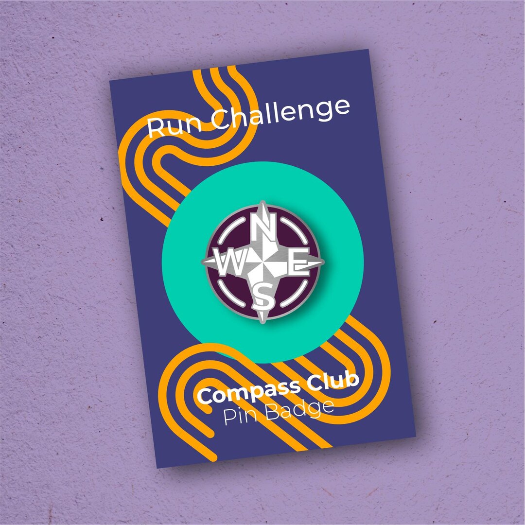 Running Challenge, Parkrun Pin Badge, Compass Club - Etsy