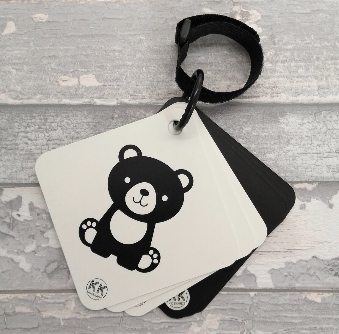 NEW Travel Stroller Ring Black White Baby Sensory Development Flash ...