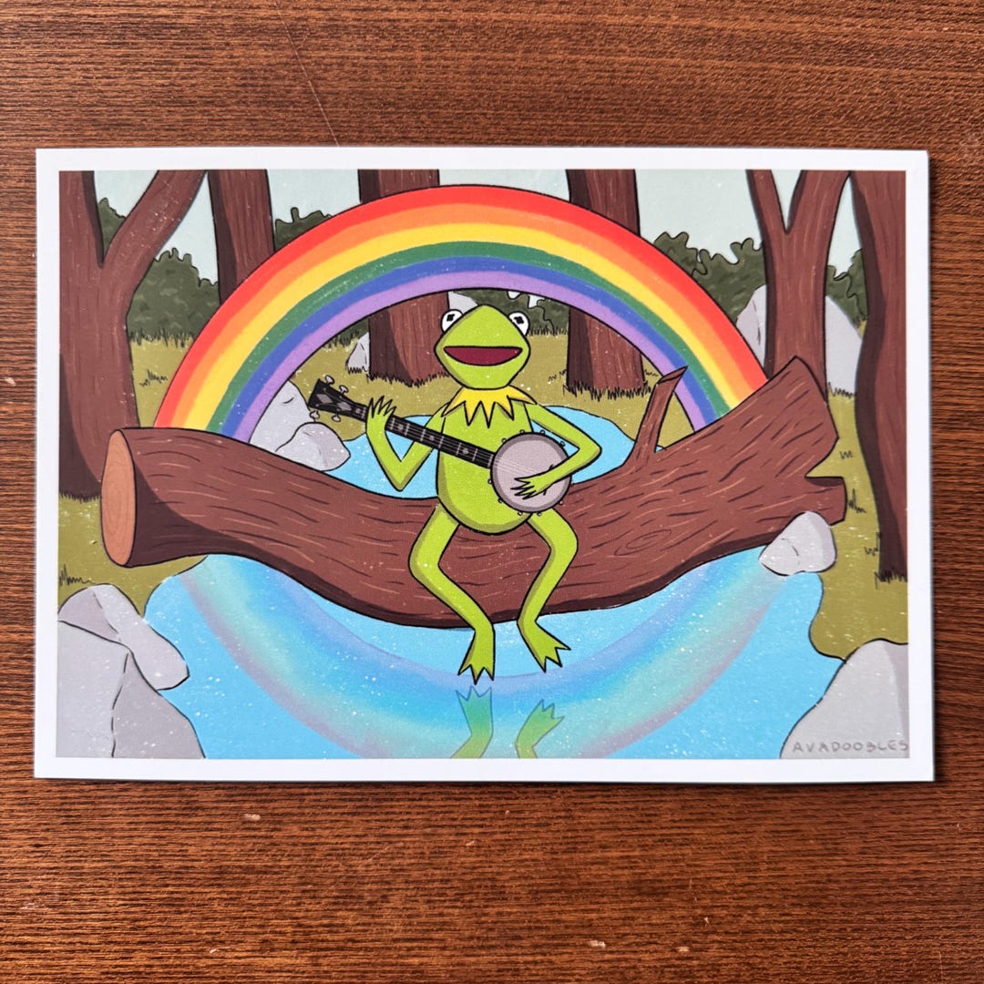 Kermit the Frog Rainbow Connection Print (A5) - Etsy