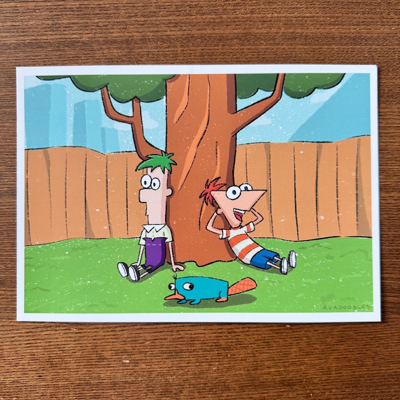Phineas and Ferb Print (A5) - Etsy