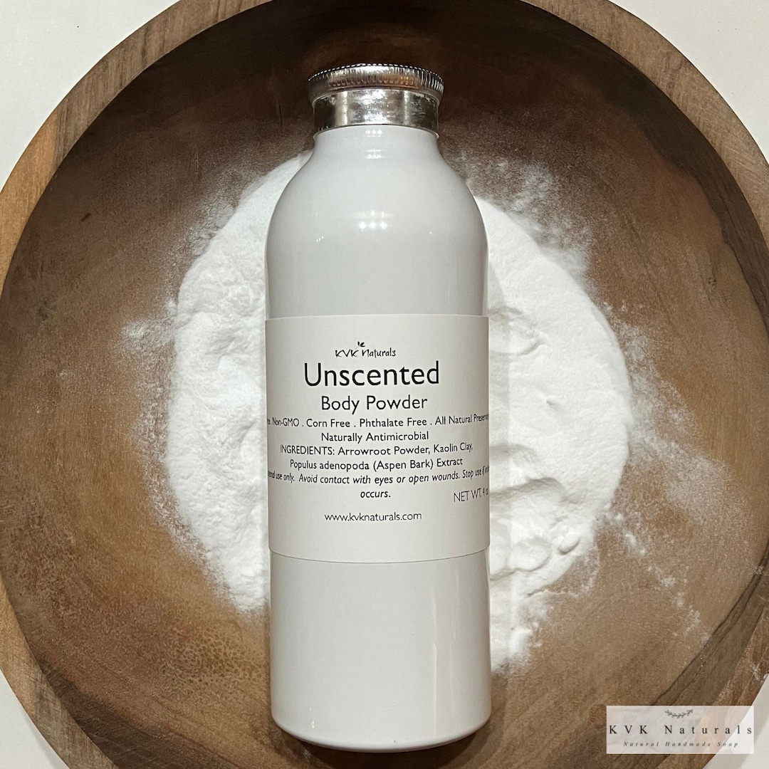Body Powder Unscented 4 Oz - Dusting Powder, Talc Free Powder, Gift for ...