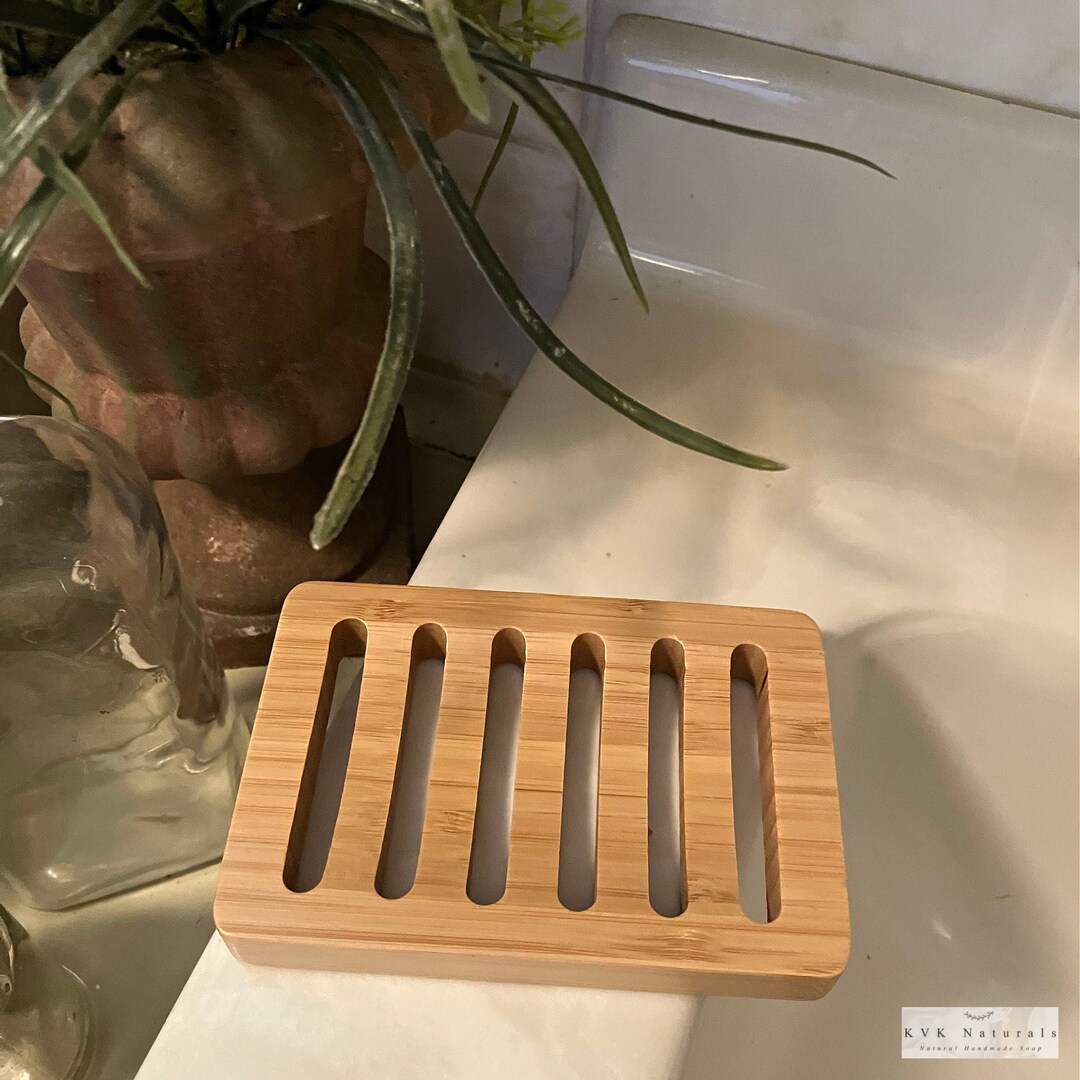 Rectangular Bamboo Wood Soap Dish Soap Saver, Eco-friendly, Soap Dishes ...