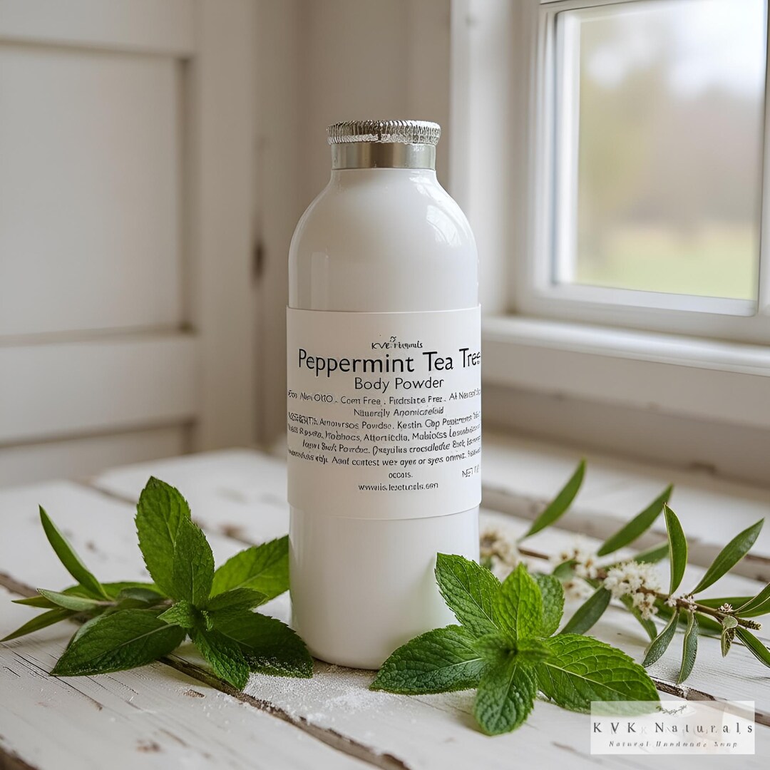 Peppermint Tea Tree Body Powder: Talc-free Dusting Powder, 4 Oz - Etsy