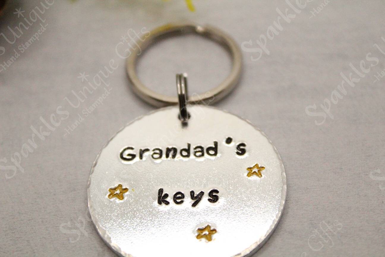 Personalised Dad's Keys Keyring, Daddy's Keys, Daddy Gifts, Grandad's ...