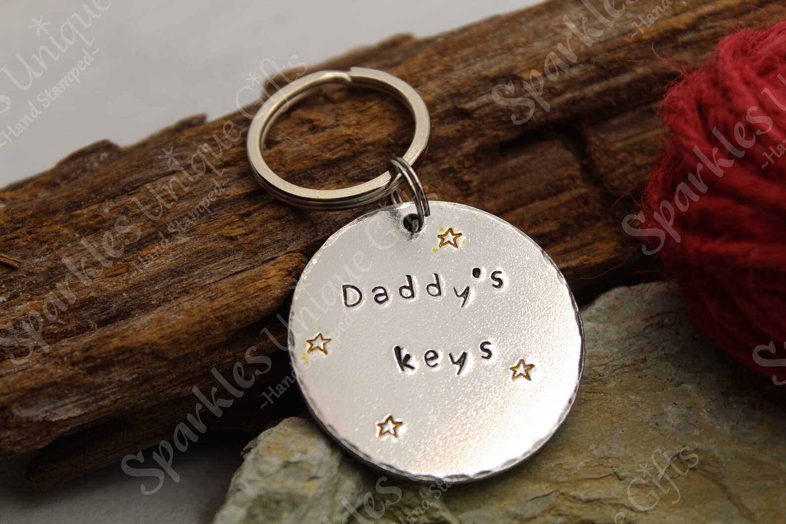Personalised Dad's Keys Keyring daddy's keys daddy | Etsy