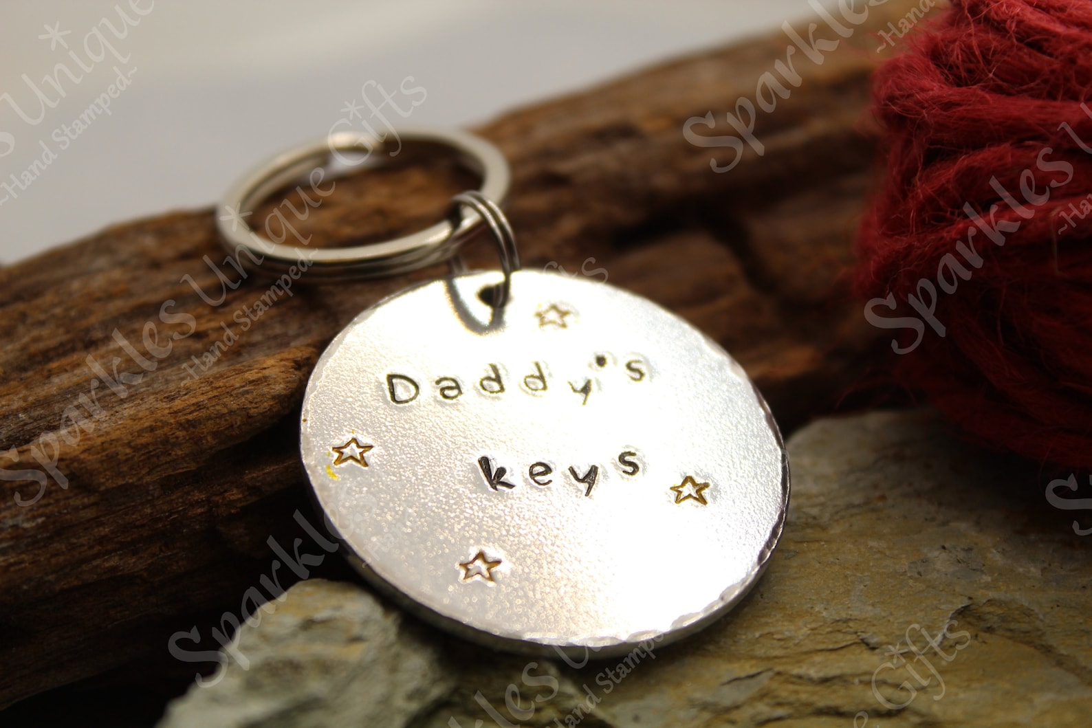 Personalised Dad's Keys Keyring daddy's keys daddy | Etsy