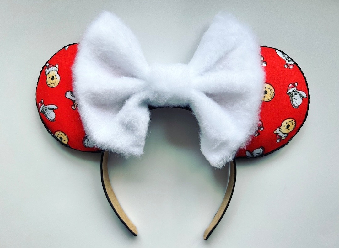 Christmas Pooh Ears, Winnie the Pooh, Holiday Minnie Ears, Disney ...