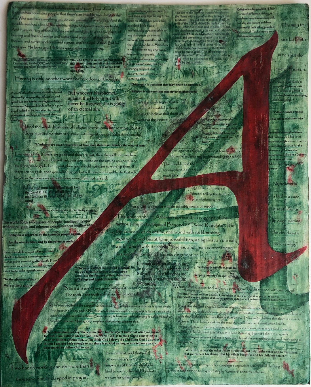 Ilustración collage personalizado por Mary VanDenBerg Scarlet carta Una ...