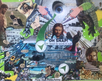 Appealing Package Original Collage by Mary Vandenberg Ready to - Etsy