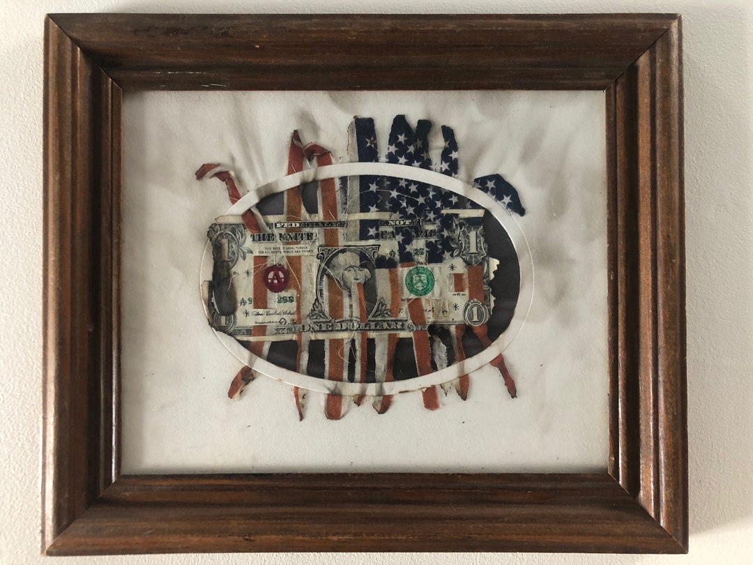 FED NOT Framed Collage Art by Mary Vandenberg Ready to Hang - Etsy