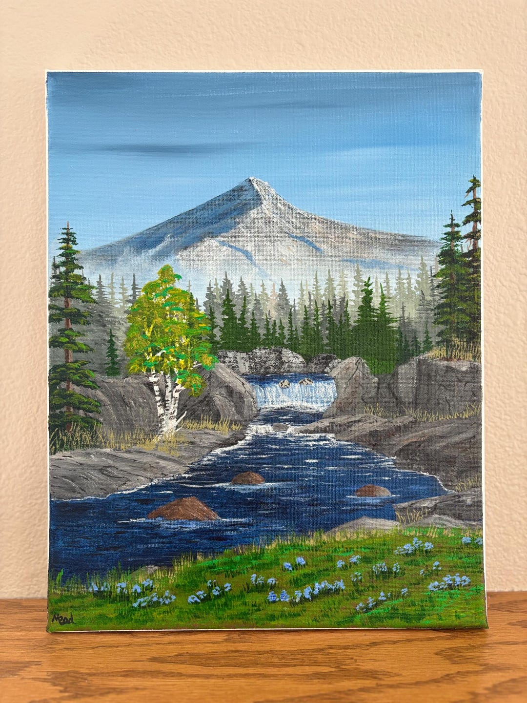The Spring Flow Acrylic Landscape Painting on Canvas | Original Nature ...