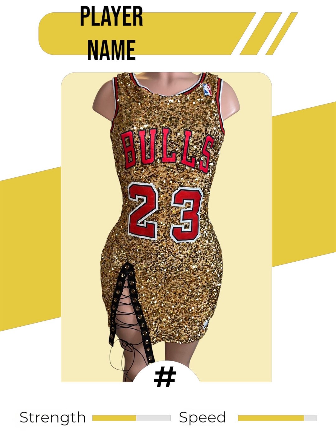 Custom Bulls Jersey Dress | Jersey Dress | Sequin Dress | Sequin Jersey ...