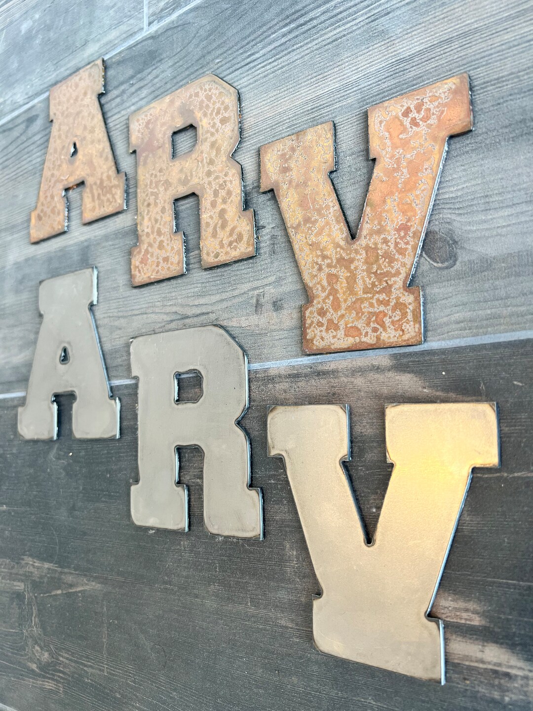 2 Inch Numbers and Letters Rusty or Natural Steel Finish Varsity Letters - Etsy