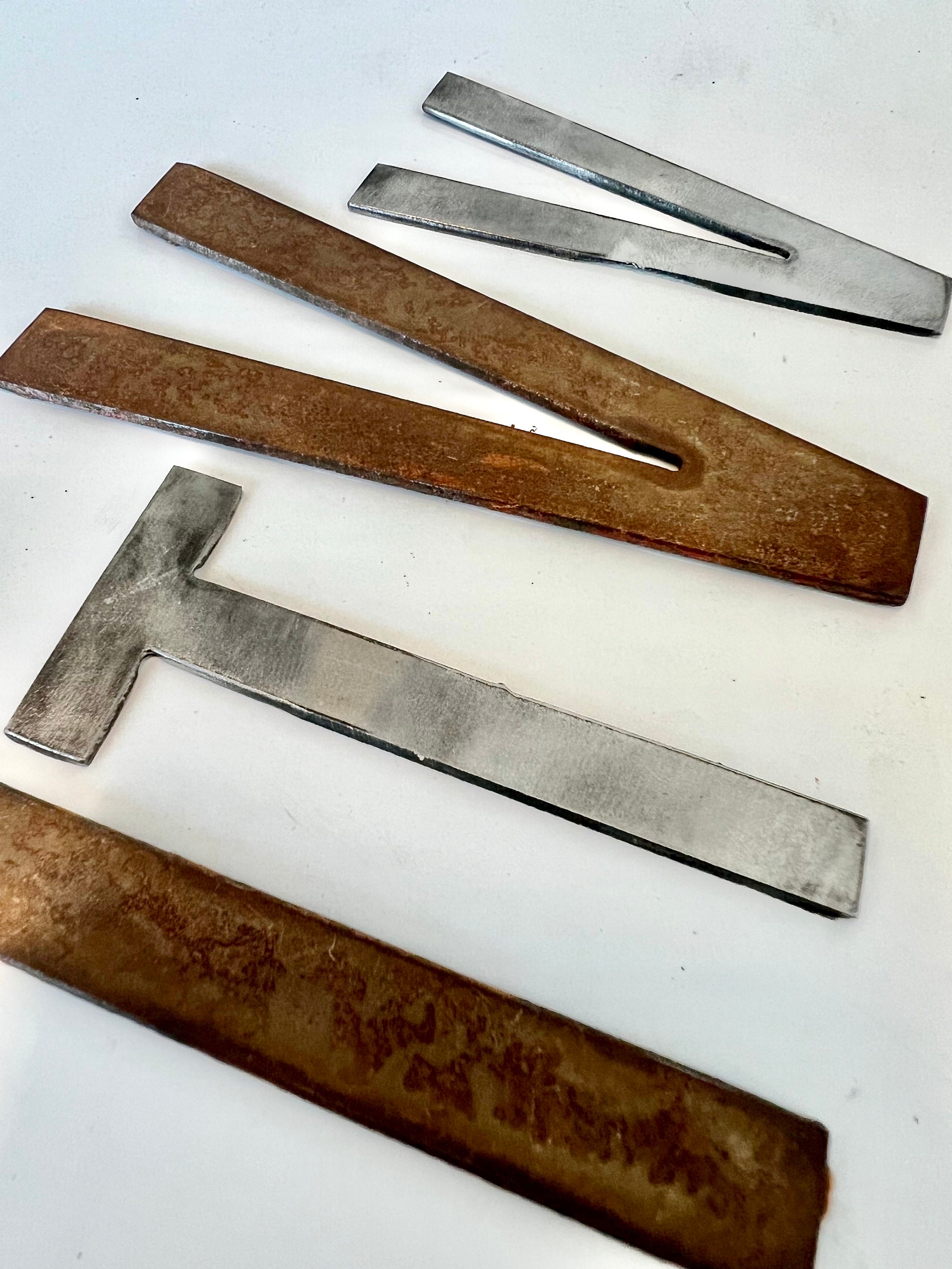 3 Inch Numbers and Letters - Rusty or Natural Steel Finish - Thin Font ...