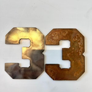 8 Inch Numbers and Letters - Rusty or Natural Steel Finish - Mounting ...