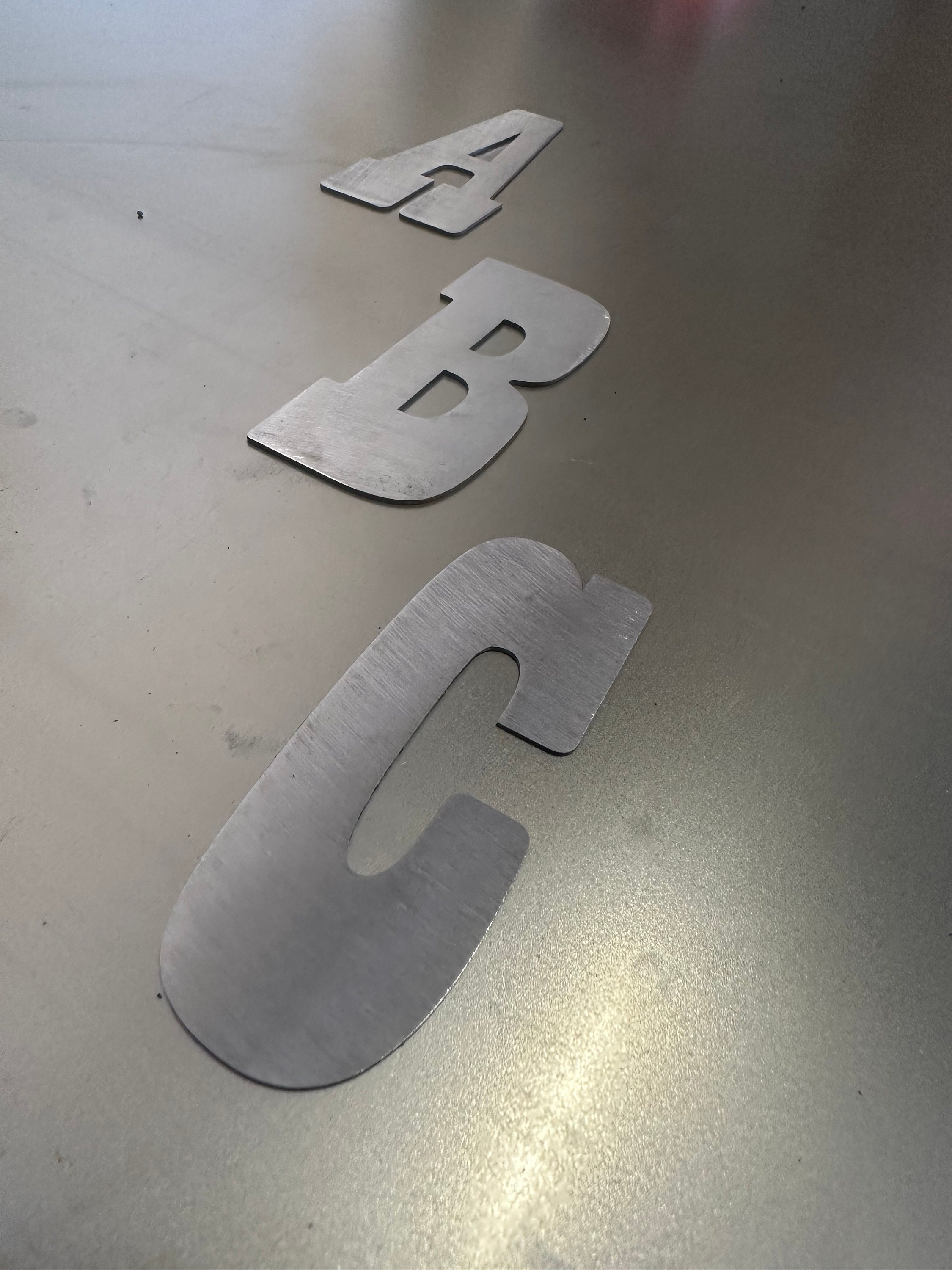 3 Inch Numbers and Letters - Rusty or Natural Steel Finish - Mounting ...