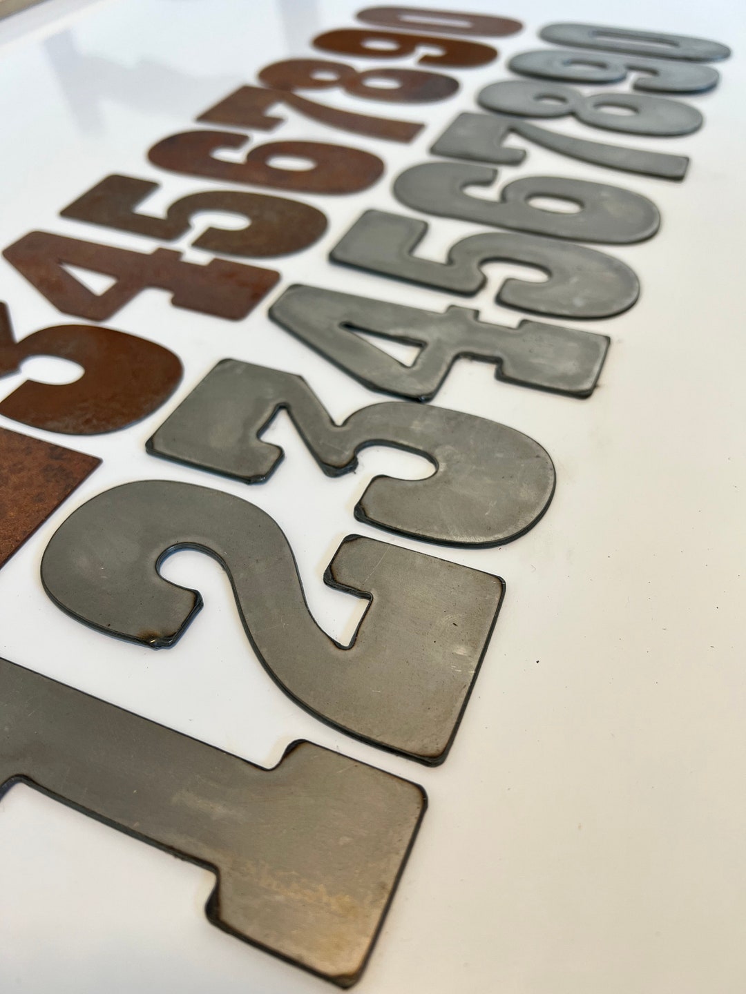 2 Inch Metal Clock Set Numbers 1-12 Included - Natural or Rustic Finish ...