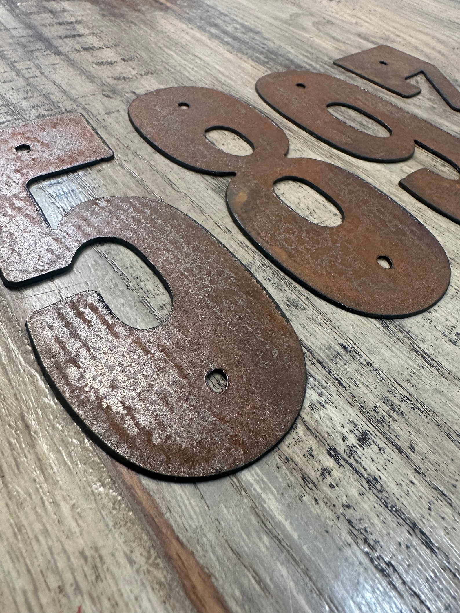 8 Inch Metal Clock Set Numbers 1-12 Included - Natural or Rustic Finish ...