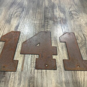 8 Inch Numbers and Letters - Rusty or Natural Steel Finish - Mounting ...