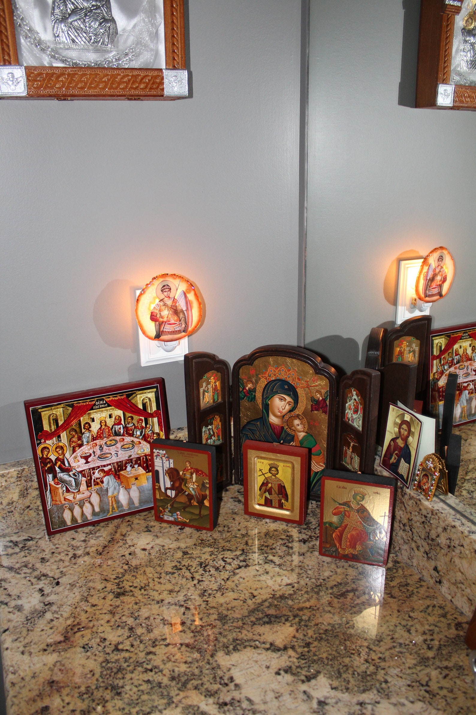 Agate Night Lights Various Saints greek Orthodox - Etsy