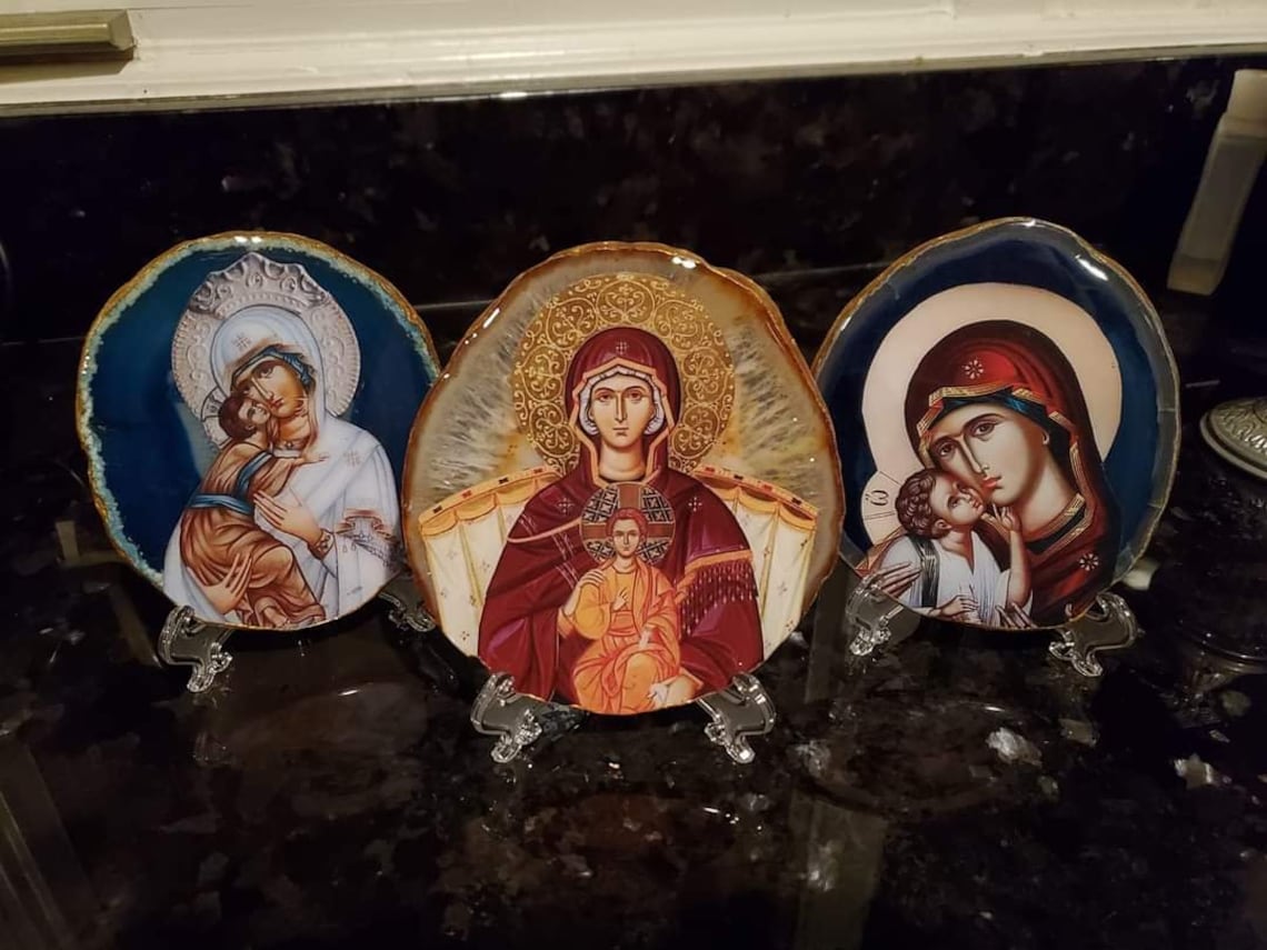 Icons Panagia greek Orthodox - Etsy
