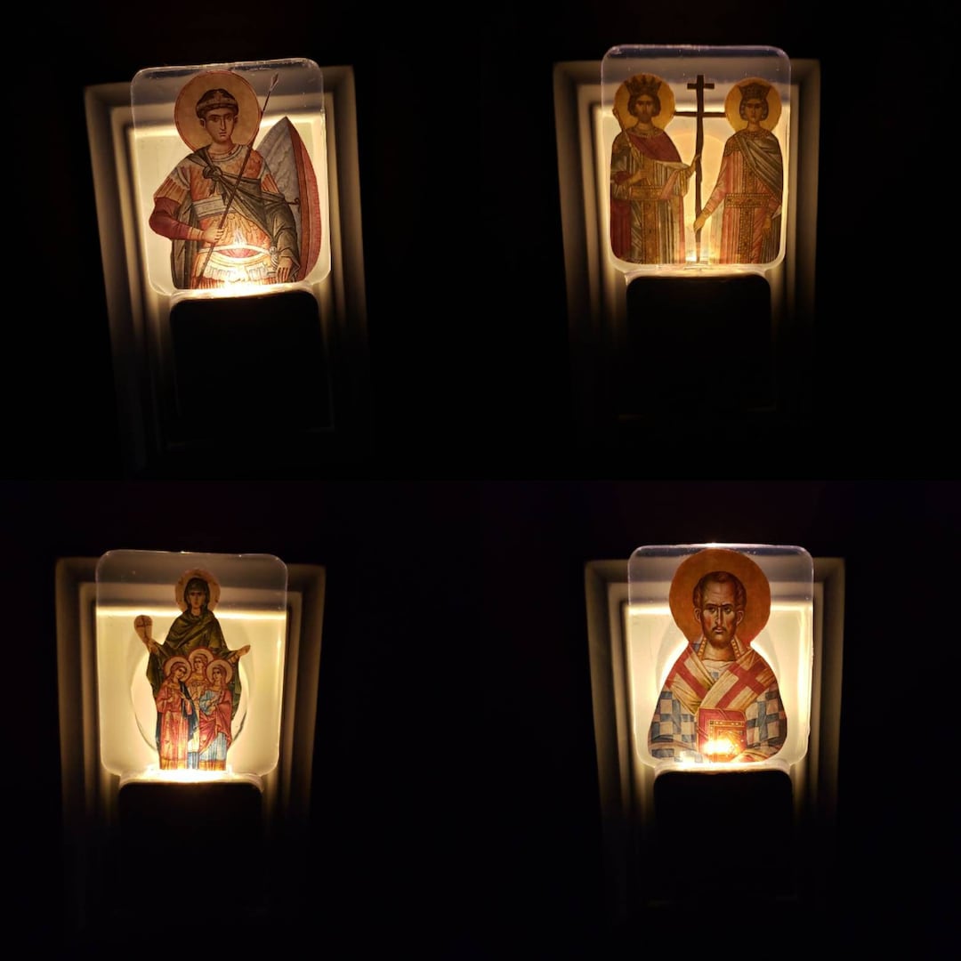 Automatic Night Lights - Various Saints (greek Orthodox) - Etsy