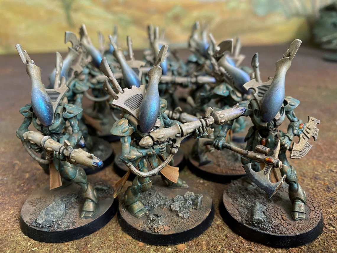 Warhammer 40K Aeldari Army. Assembled, Painted, Customized, Magnetized ... Warhammer 40K Aeldari Army. Assembled, Painted, Customized, Magnetized ...