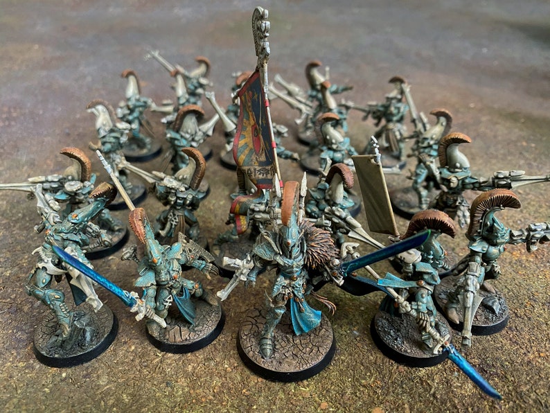 Warhammer 40K Aeldari Army. Assembled, Painted, Customized, Magnetized ... Warhammer 40K Aeldari Army. Assembled, Painted, Customized, Magnetized ...