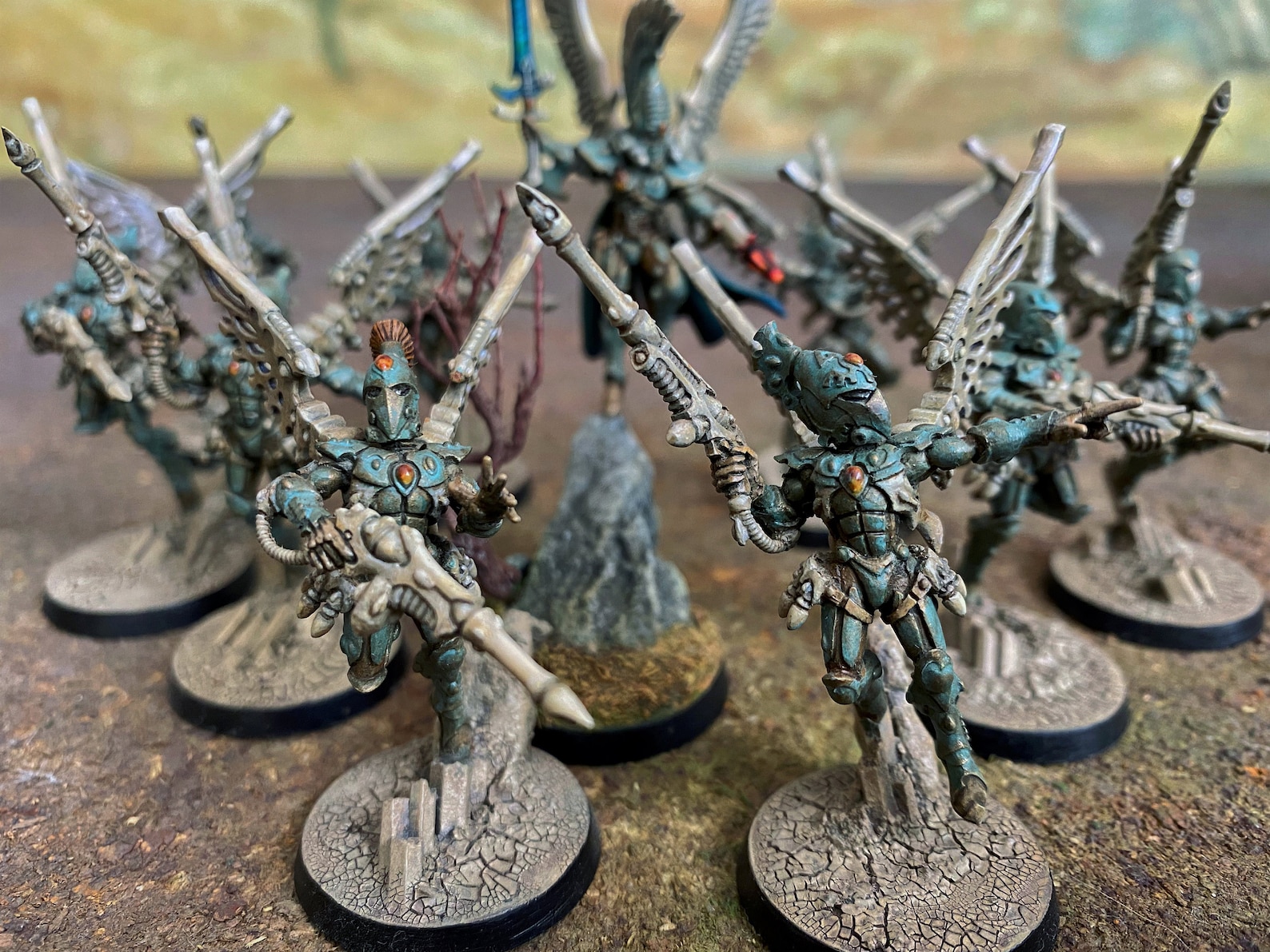 Warhammer 40K Aeldari Army. Assembled, Painted, Customized, Magnetized ... Warhammer 40K Aeldari Army. Assembled, Painted, Customized, Magnetized ...