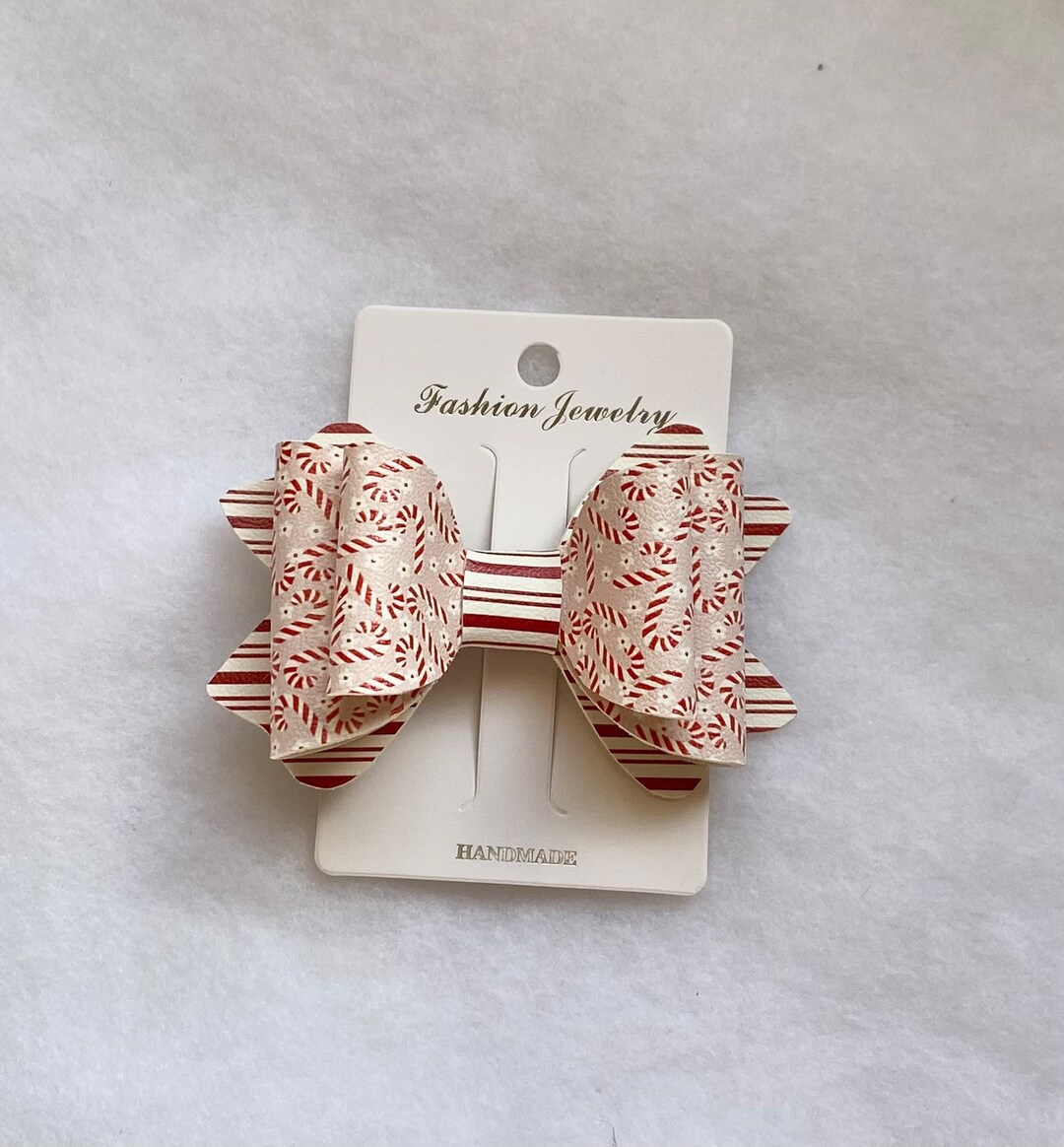 Candy Cane Christmas Hair Bow, Candy Cane, Red White Bow, Christmas ...