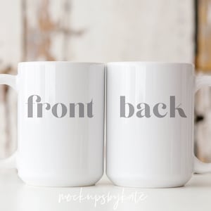 15 Oz Mug Mockup, Coffee Mug Mockup, Two Mugs Mockup, Rustic Mug Photo ...
