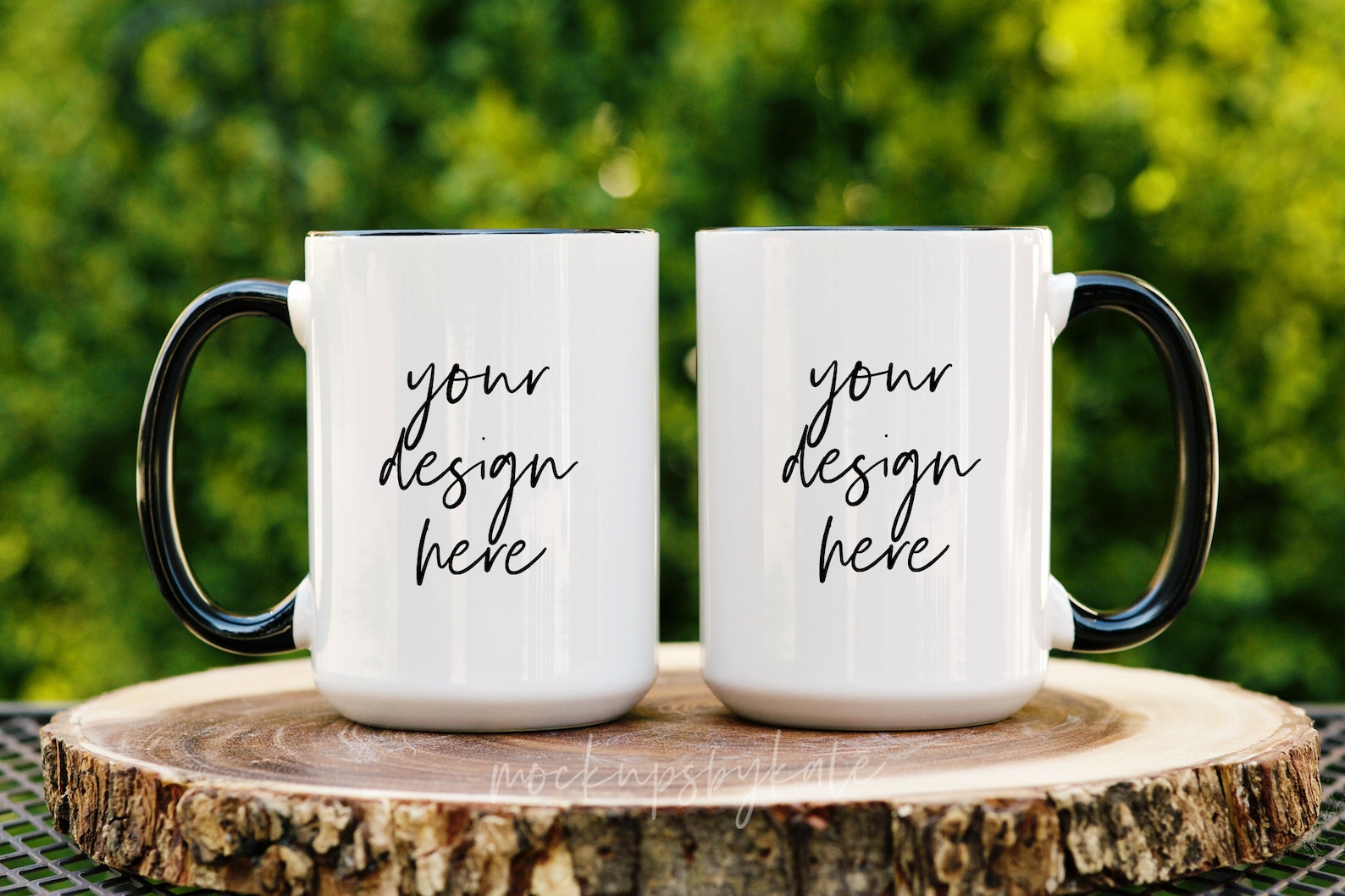 Two Mugs Mockup | 15 Oz Mug Mockup | Front and Back Mug Mockup | Spring ...