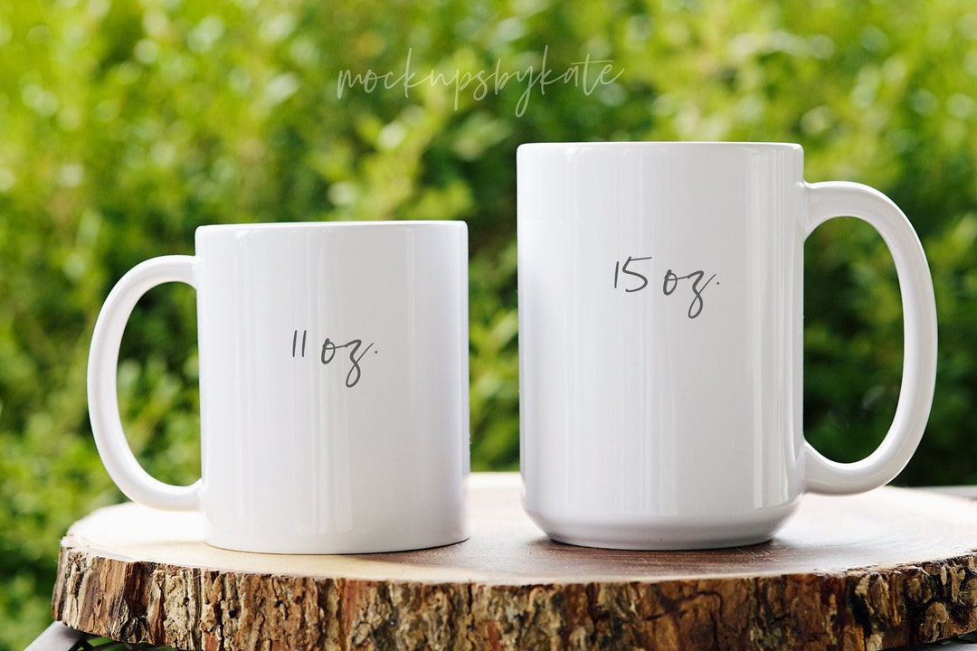 11 Oz Mug Mockup, 15 Oz Mug Mockup, Two Mugs Mockup, White Mug Mockup ...