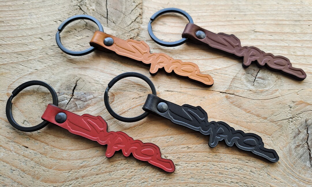 Supra Handmade Italian Leather Keychain Keyring - Etsy