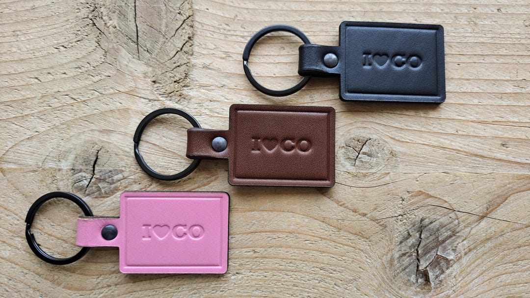 I Love Colorado Handmade Italian Leather Keychain Keyring - Etsy