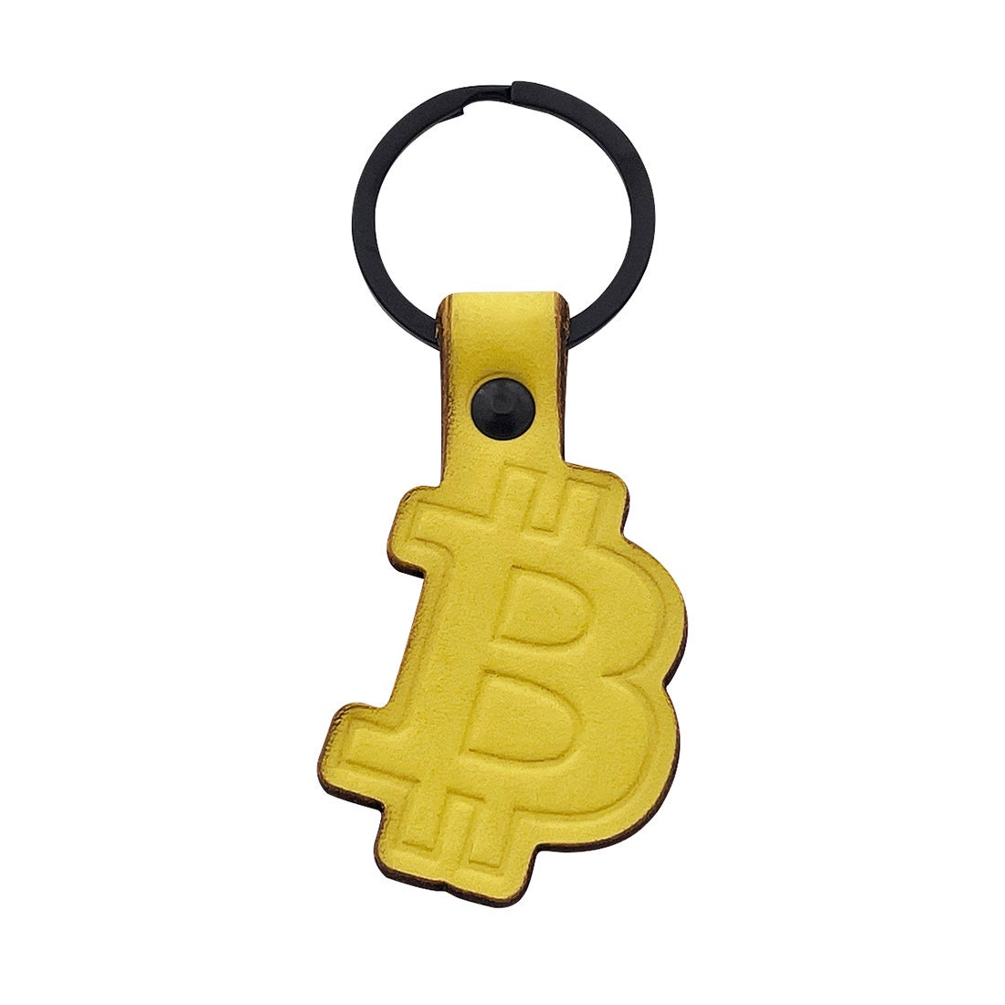 Bitcoin BTC Handmade Italian Leather Keychain Keyring HODL | Etsy