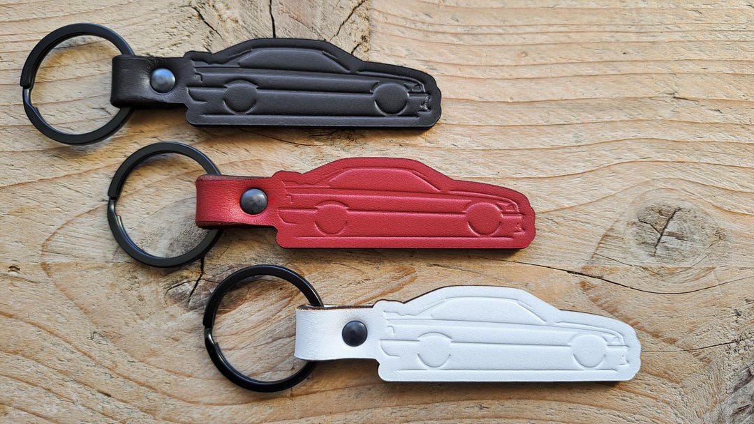 E36 Silhouette Leather Keychain Key Fob - Etsy