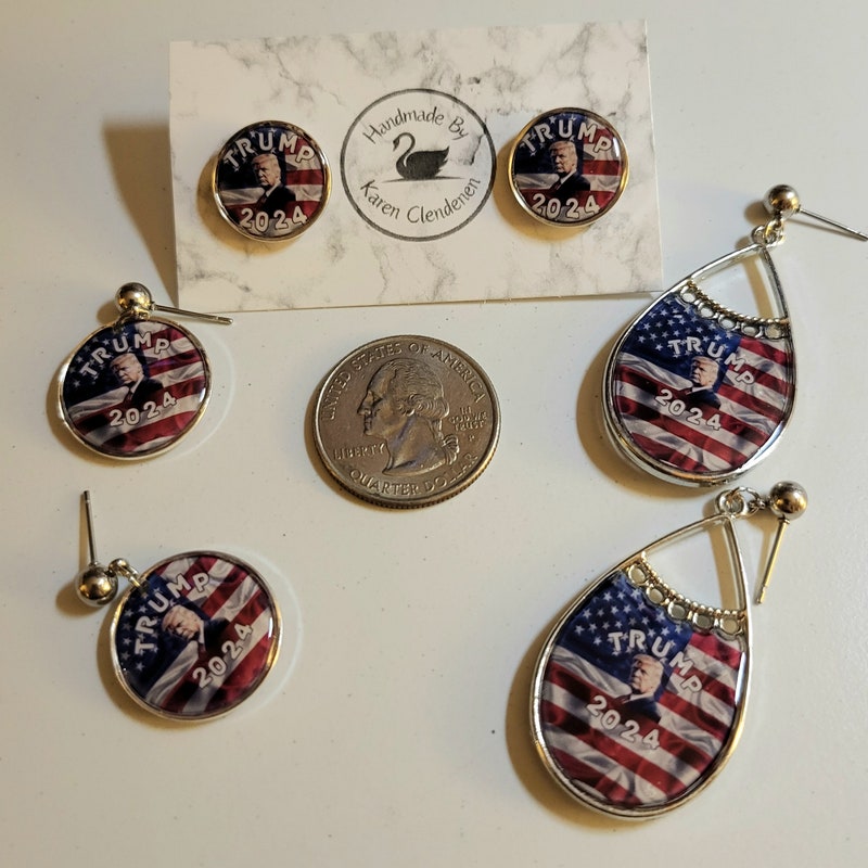 Trump 2024 Earring - Etsy