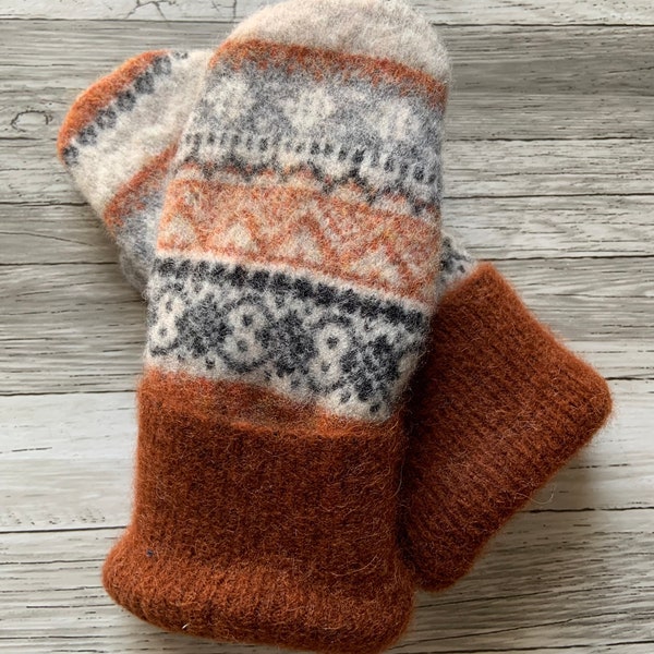 Recycled Wool Mittens - Etsy